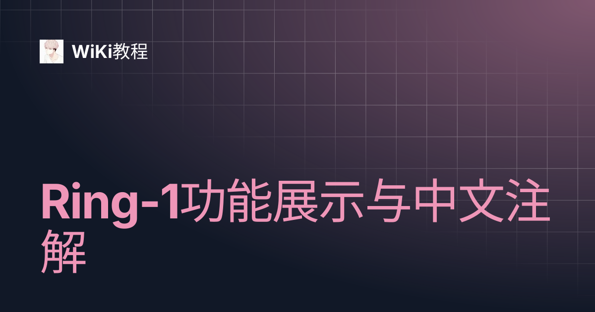 Ring-1功能展示与中文注解 | WiKi教程